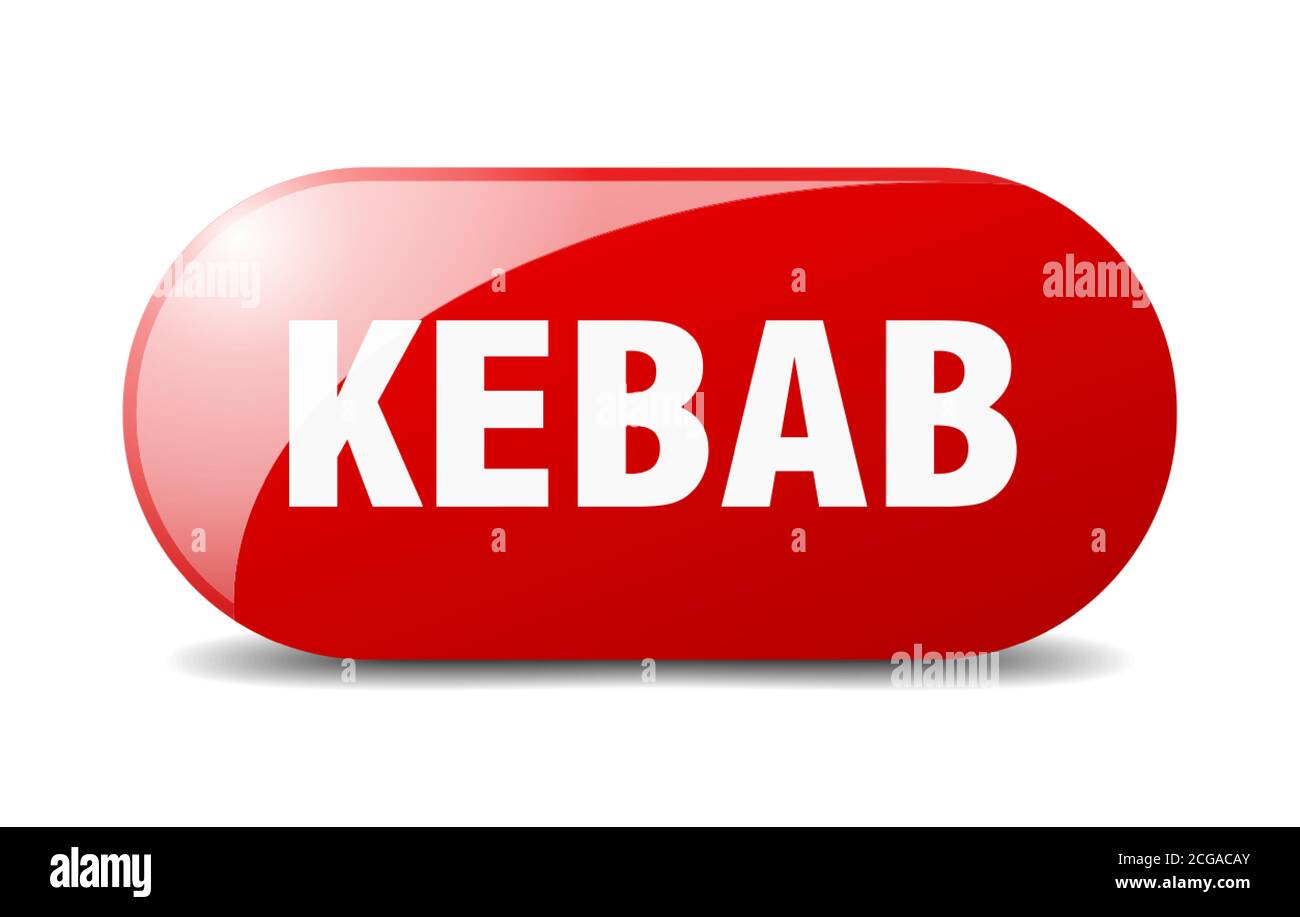 kebab button. rounded glass sign. sticker. banner Stock Vector Image & Art - Alamy