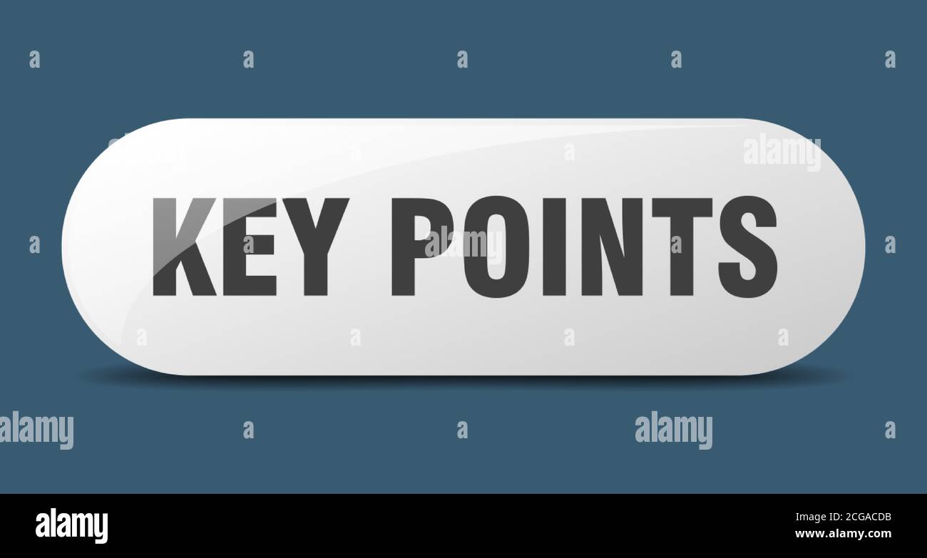 key points button. rounded glass sign. sticker. banner Stock Vector ...