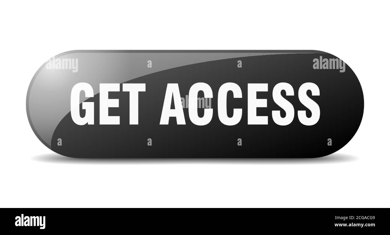 get access button. rounded glass sign. sticker. banner Stock Vector ...