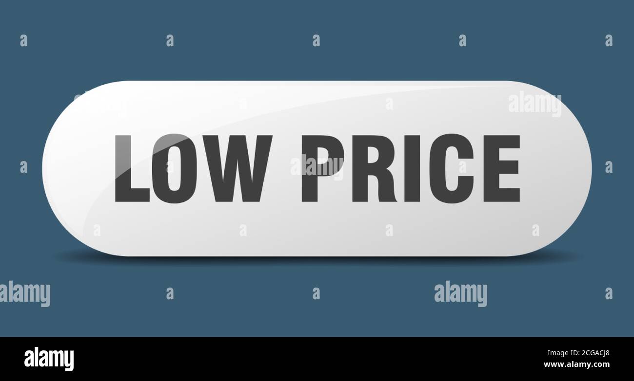 low price button. rounded glass sign. sticker. banner Stock Vector ...