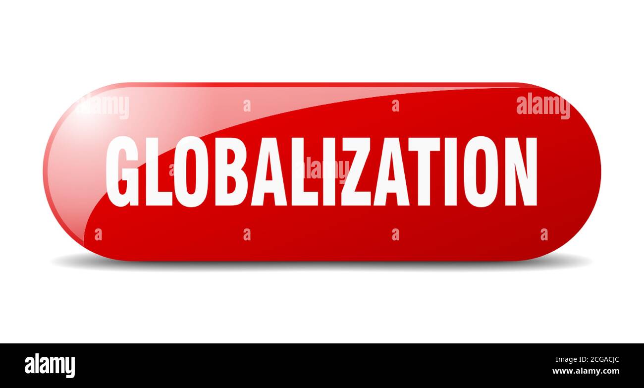 globalization button. rounded glass sign. sticker. banner Stock Vector ...