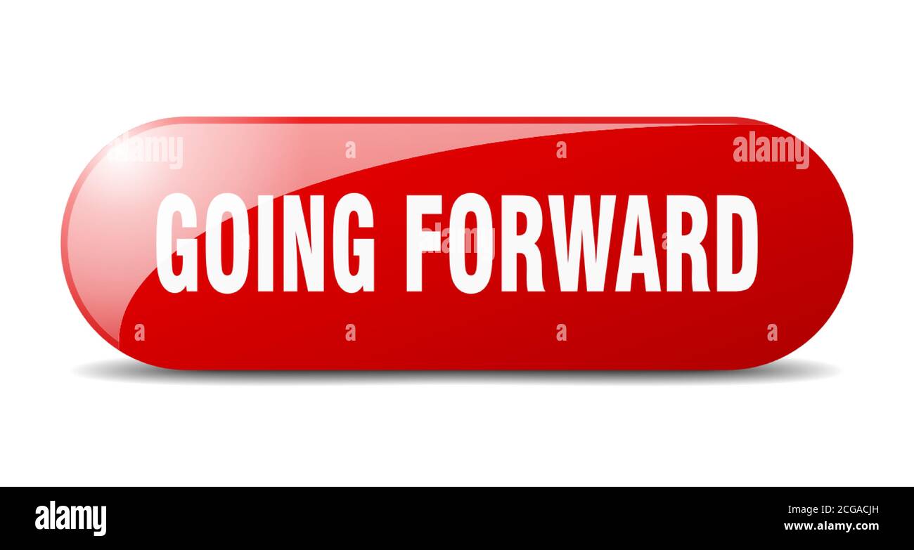 going forward button. rounded glass sign. sticker. banner Stock Vector ...