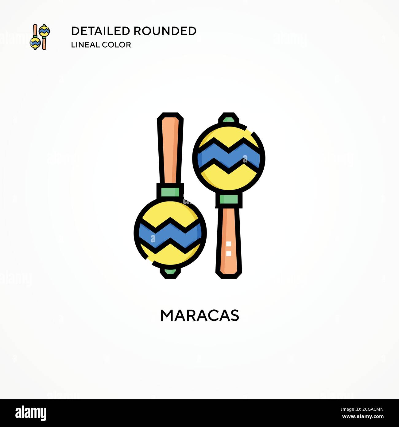 Maracas vector icon. Modern vector illustration concepts. Easy to edit ...
