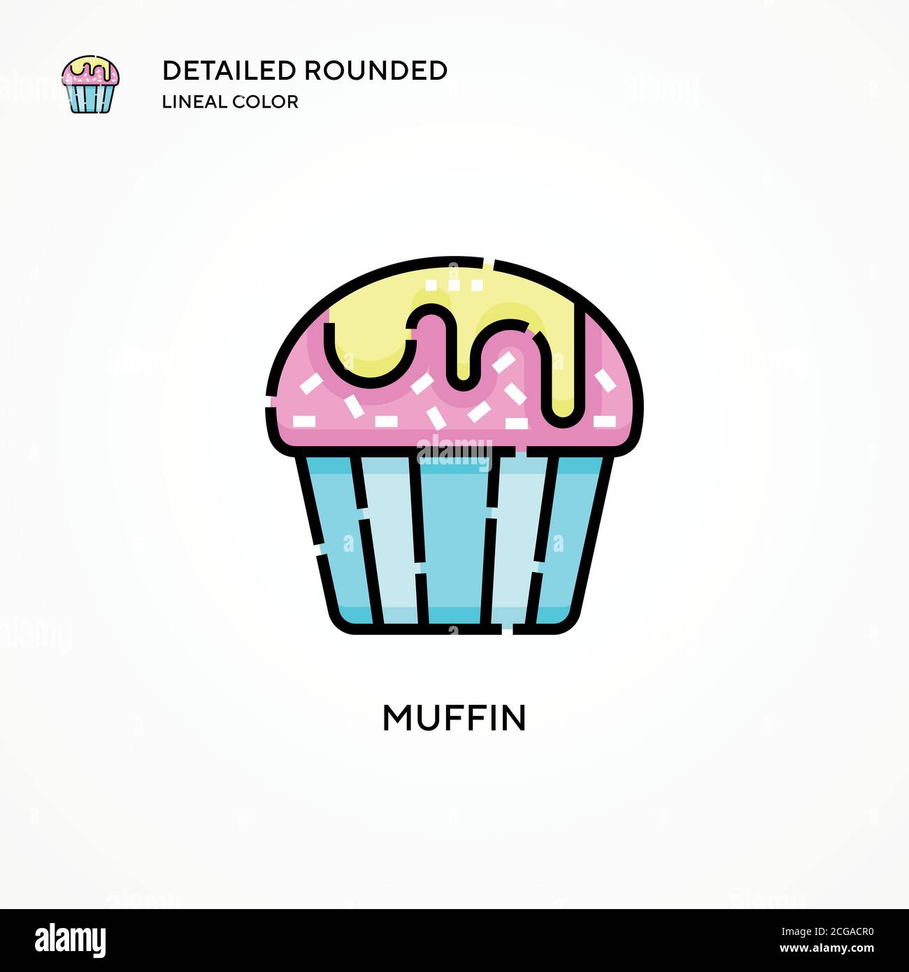 Muffin vector icon. Modern vector illustration concepts. Easy to edit ...
