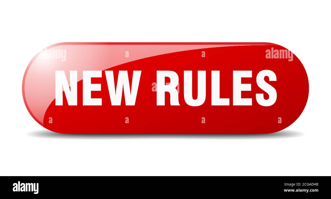 new rules button. rounded glass sign. sticker. banner Stock Vector ...