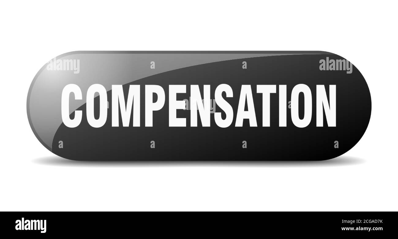 compensation button. rounded glass sign. sticker. banner Stock Vector ...