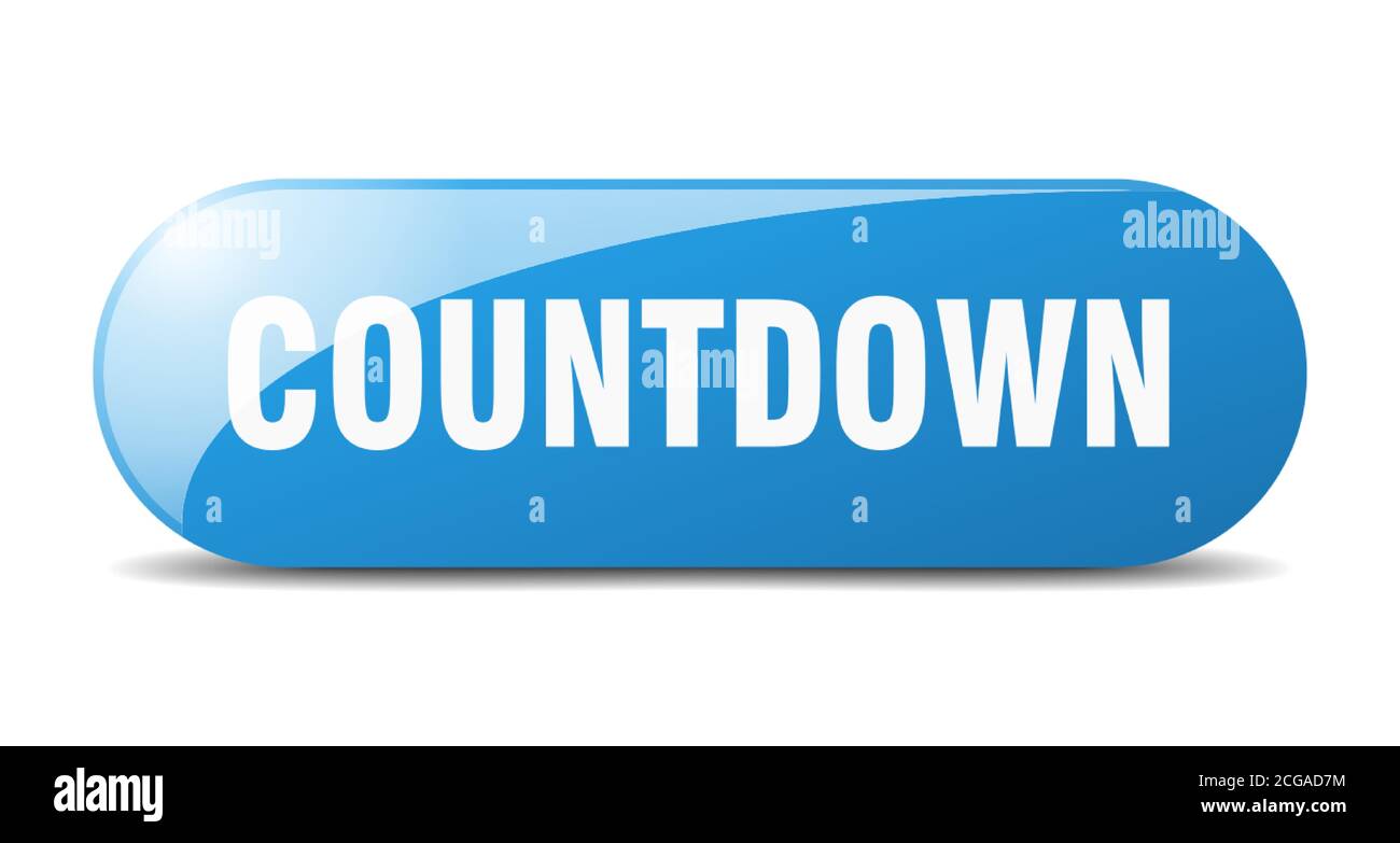 countdown button. rounded glass sign. sticker. banner Stock Vector ...