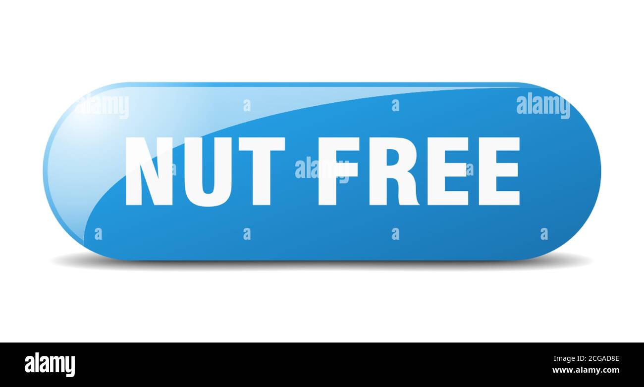 nut free button. rounded glass sign. sticker. banner Stock Vector Image ...