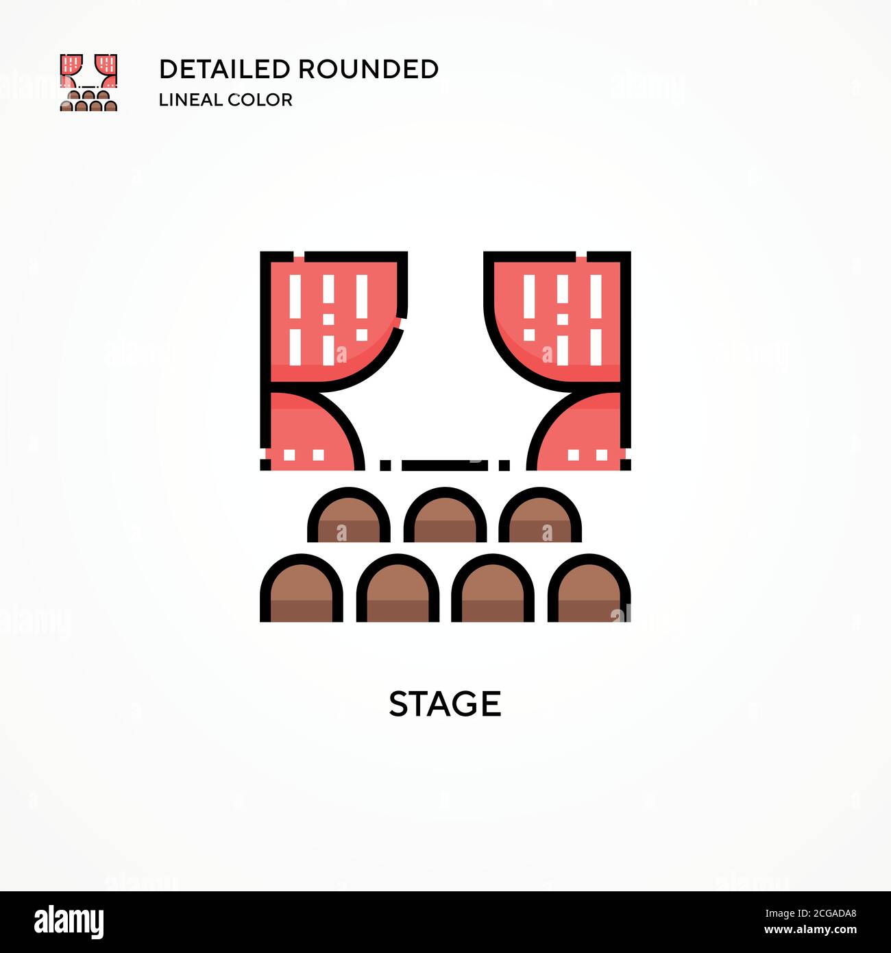 Stage vector icon. Modern vector illustration concepts. Easy to edit ...