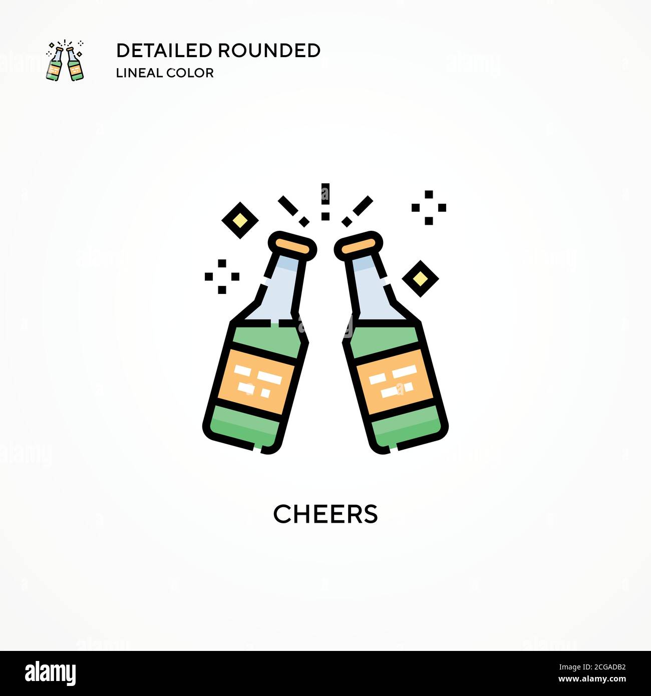 Cheers vector icon. Modern vector illustration concepts. Easy to edit ...
