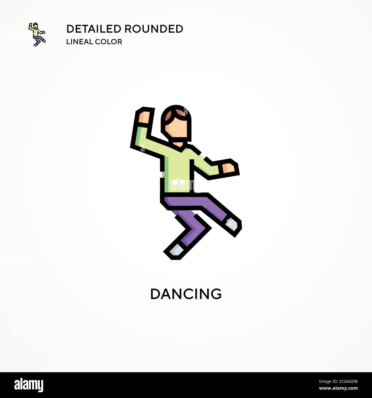 Dancing vector icon. Modern vector illustration concepts. Easy to edit ...
