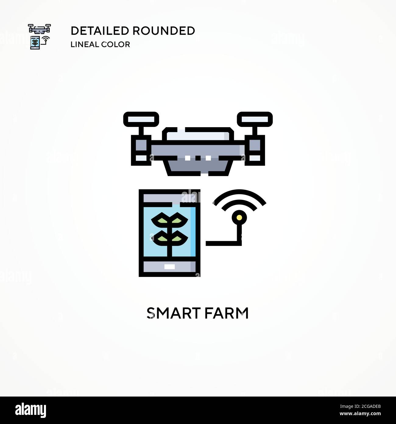 Smart farm vector icon. Modern vector illustration concepts. Easy to ...