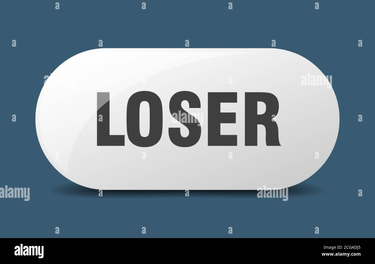 loser button. rounded glass sign. sticker. banner Stock Vector Image ...