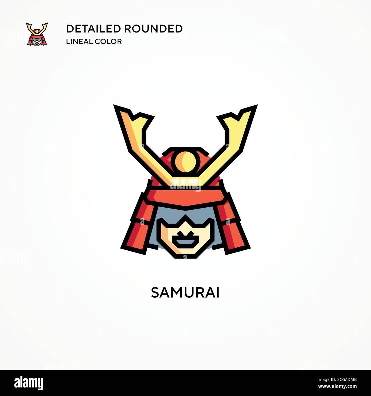 Samurai vector icon. Modern vector illustration concepts. Easy to edit ...