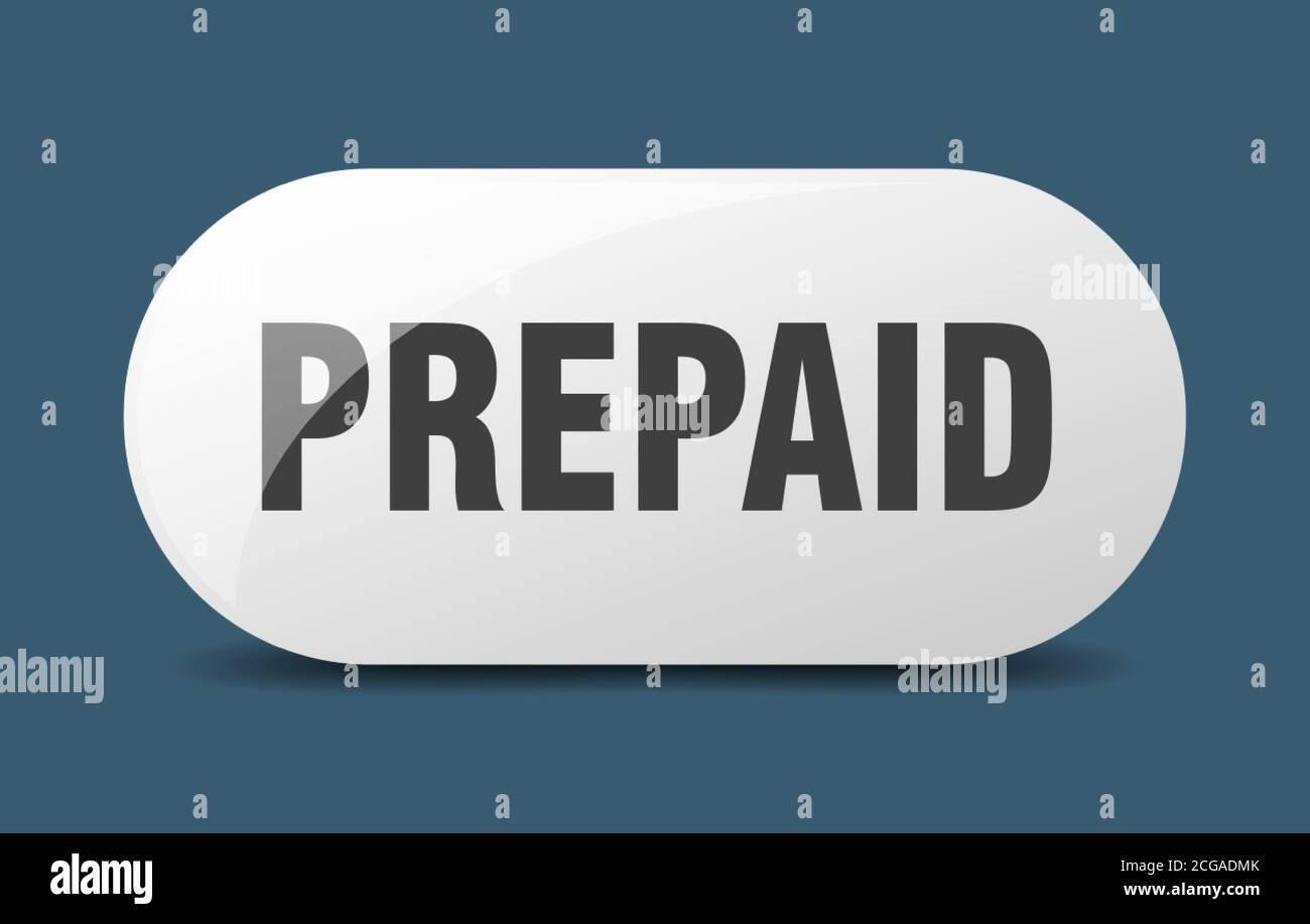 prepaid button. rounded glass sign. sticker. banner Stock Vector Image ...