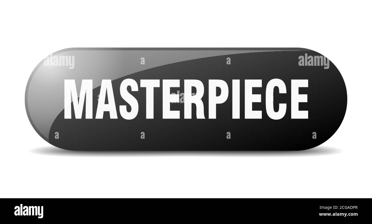 masterpiece button. rounded glass sign. sticker. banner Stock Vector ...