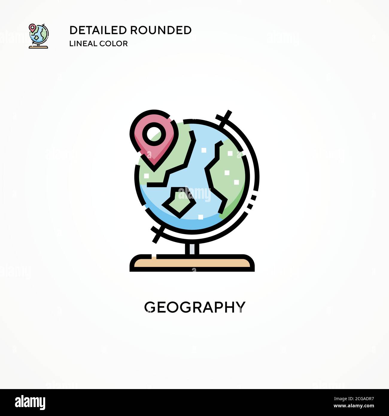 Geography vector icon. Modern vector illustration concepts. Easy to ...