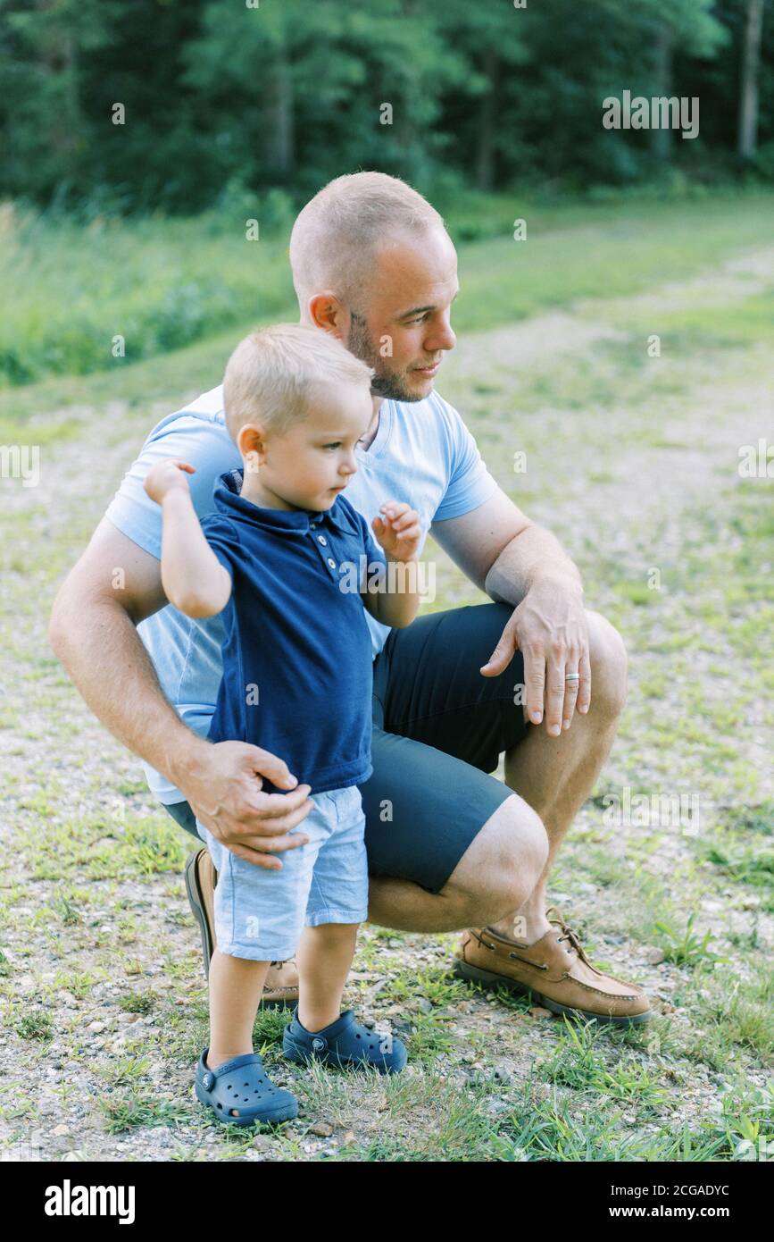 Father son tender moment hi-res stock photography and images - Alamy