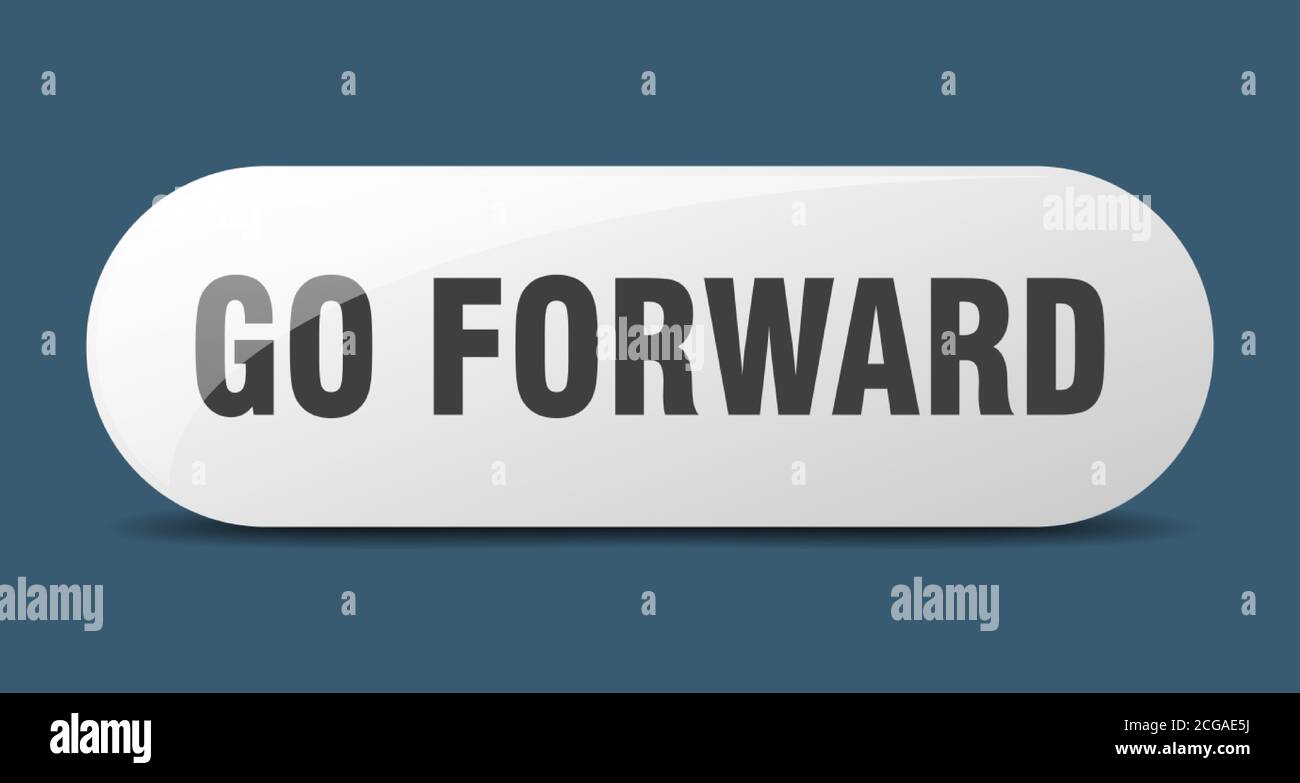 go forward button. rounded glass sign. sticker. banner Stock Vector ...