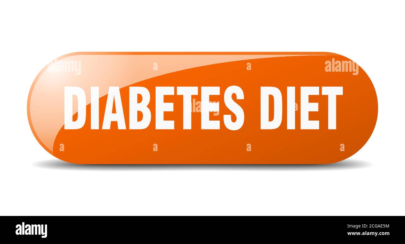 diabetes diet button. rounded glass sign. sticker. banner Stock Vector ...
