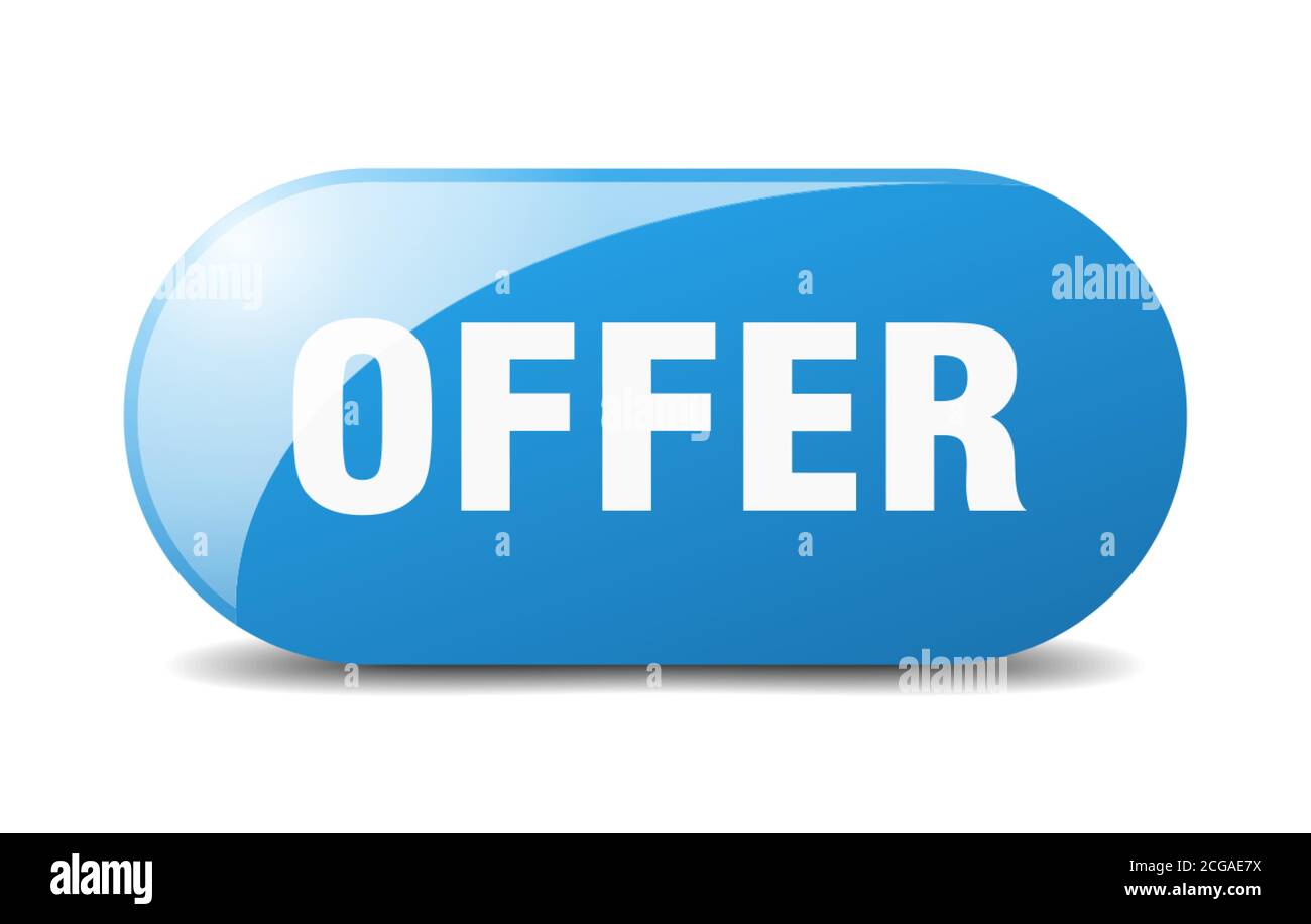 offer button. rounded glass sign. sticker. banner Stock Vector Image ...