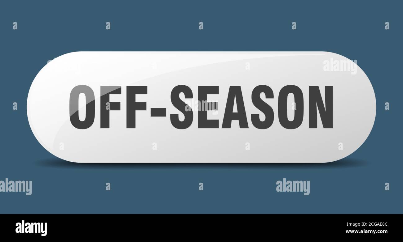 off-season button. rounded glass sign. sticker. banner Stock Vector ...