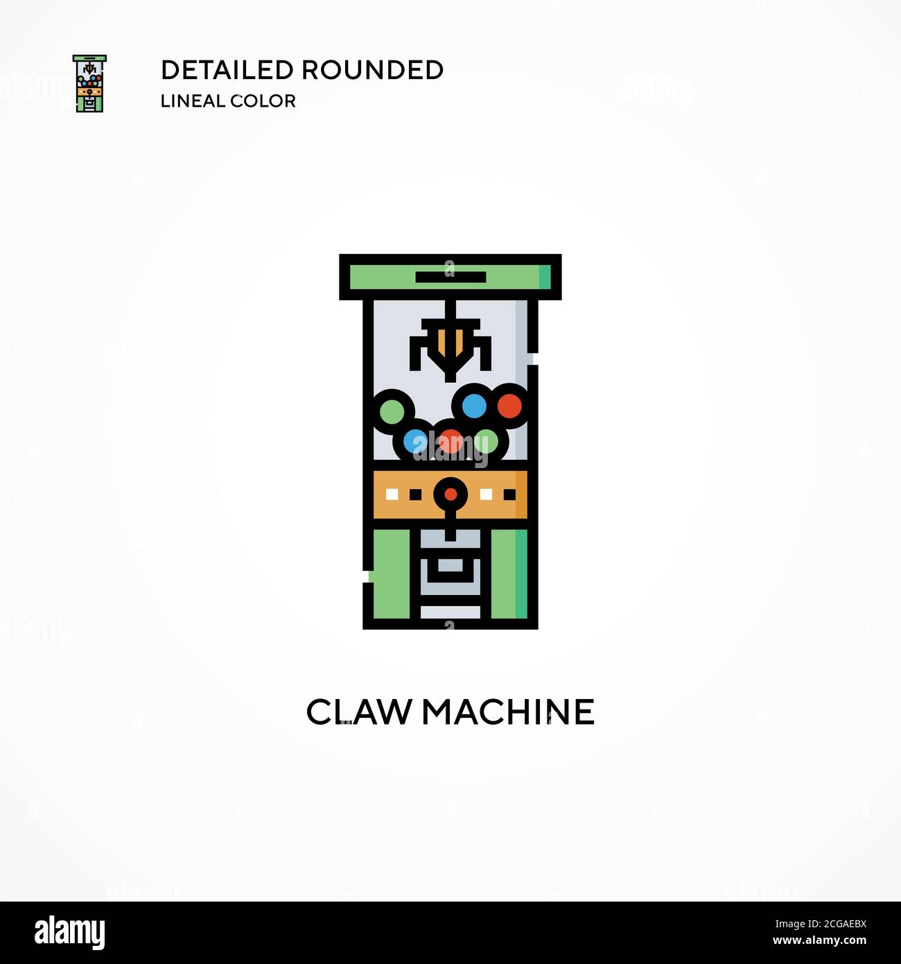 Claw machine vector icon. Modern vector illustration concepts. Easy to ...