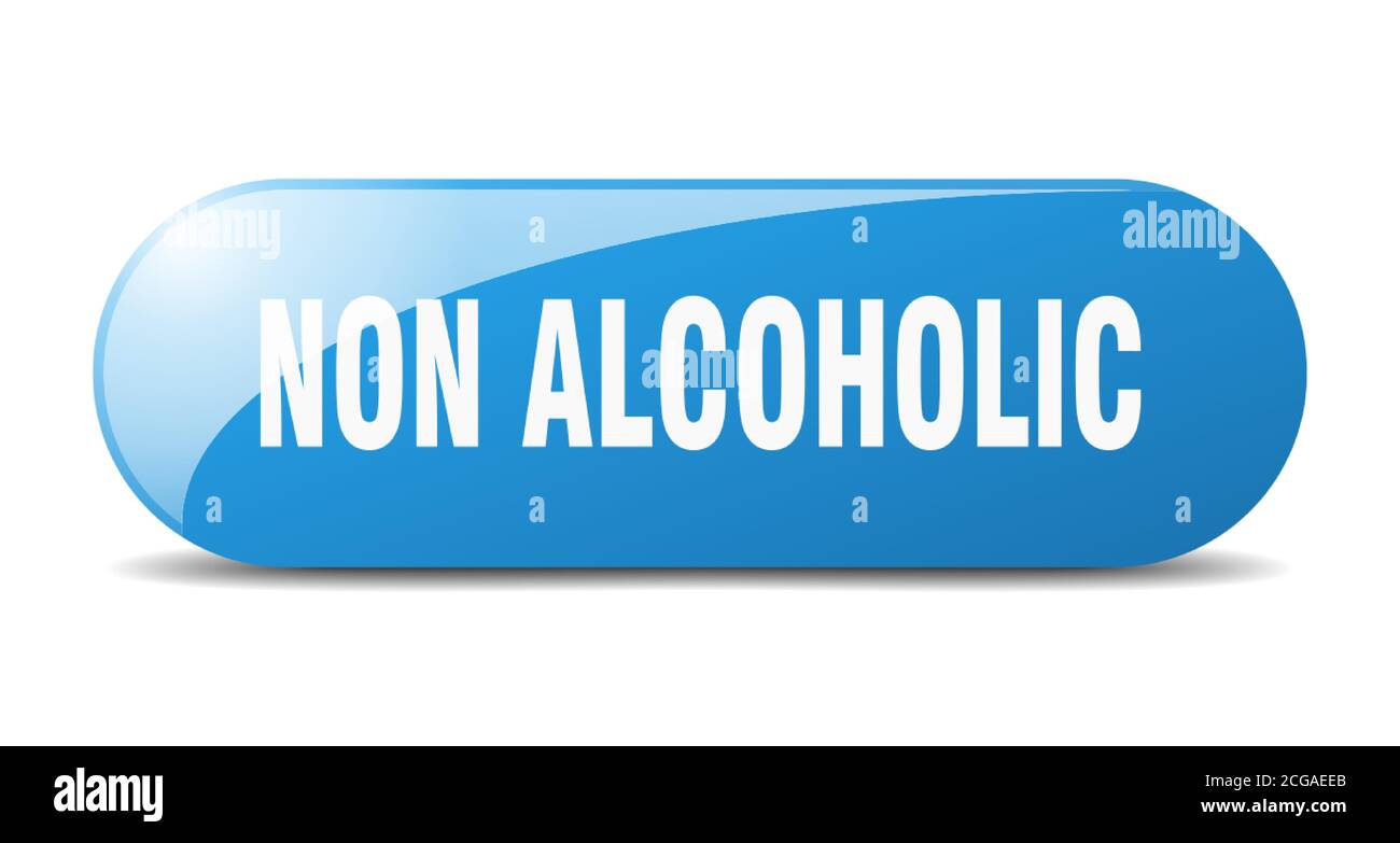 non alcoholic button. rounded glass sign. sticker. banner Stock Vector ...