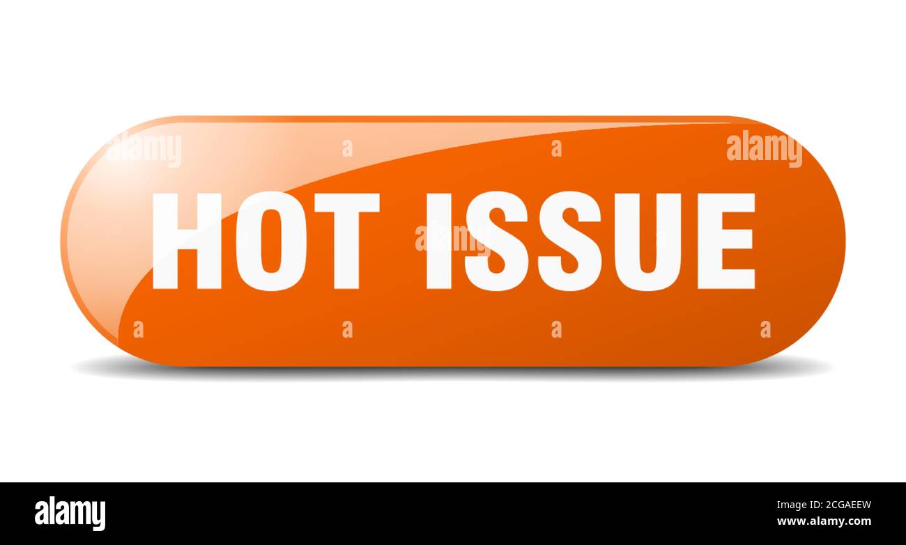 hot issue button. rounded glass sign. sticker. banner Stock Vector ...