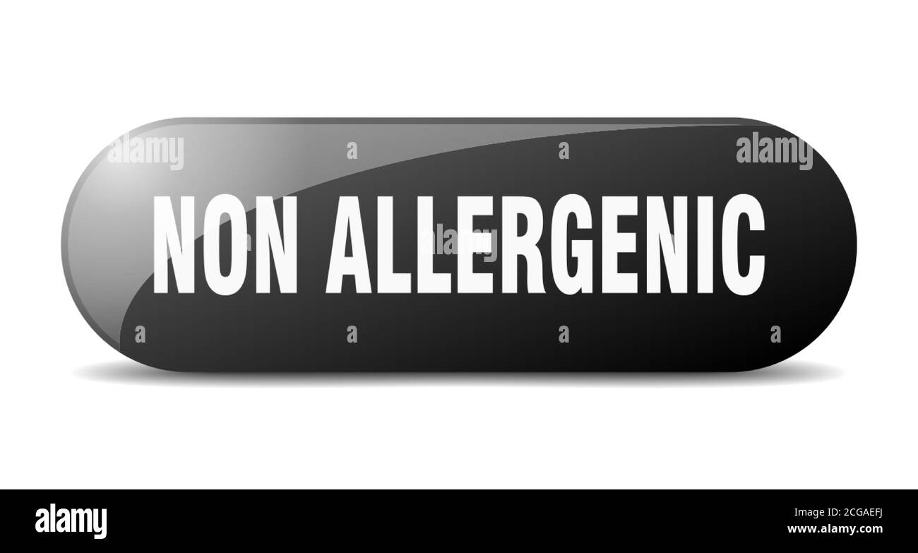 non allergenic button. rounded glass sign. sticker. banner Stock Vector ...