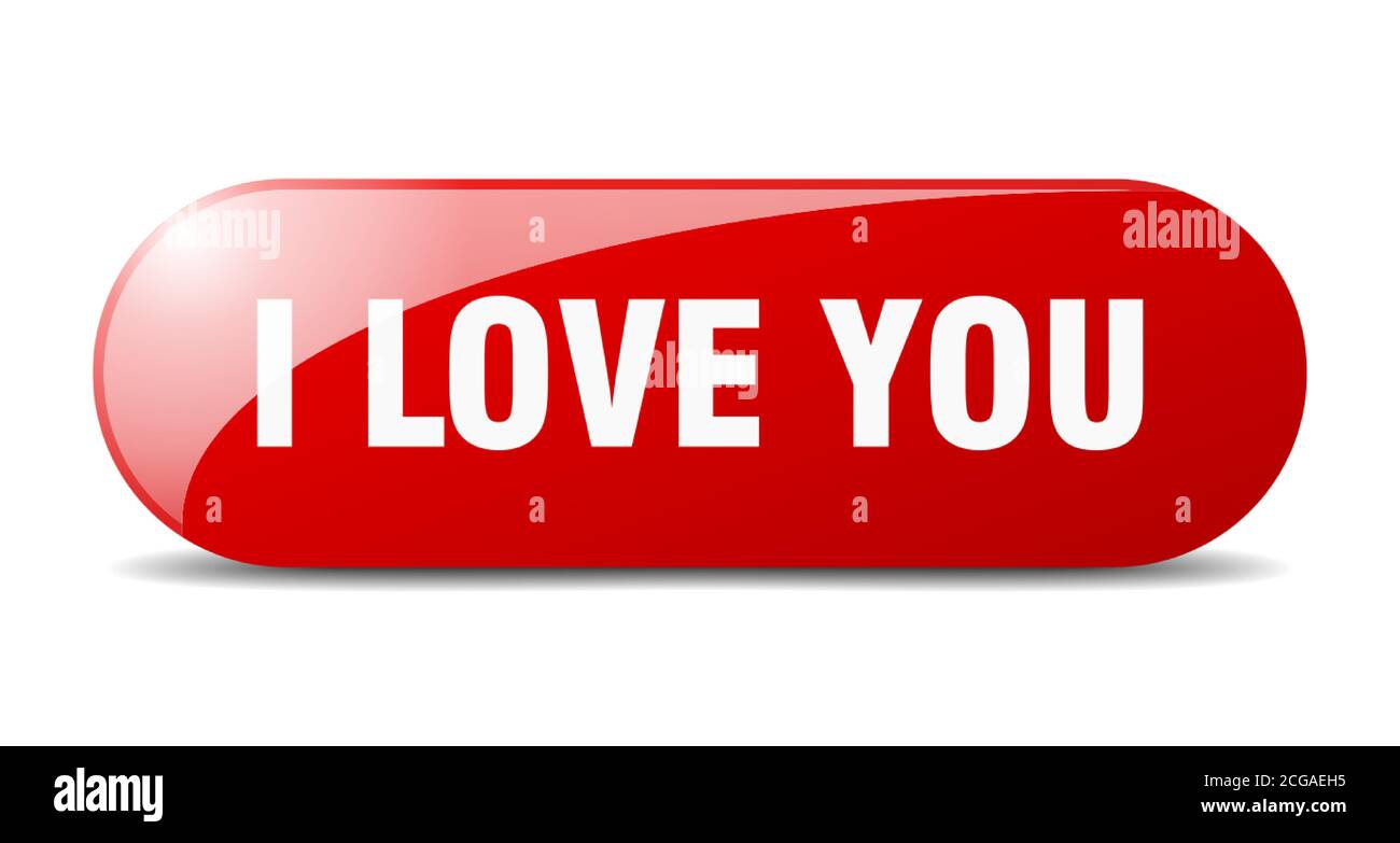 i love you button. rounded glass sign. sticker. banner Stock Vector ...