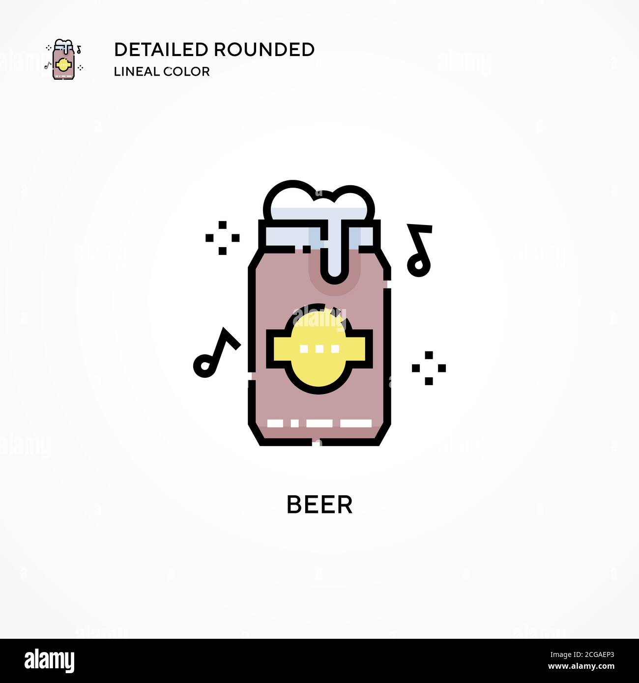 Beer vector icon. Modern vector illustration concepts. Easy to edit and ...