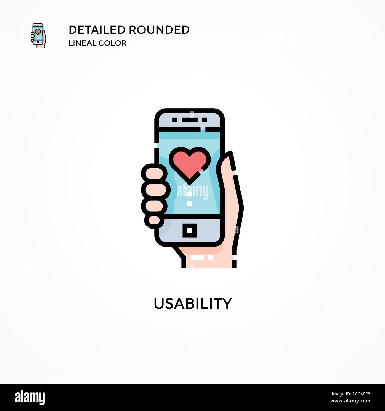 Usability vector icon. Modern vector illustration concepts. Easy to edit and customize Stock ...