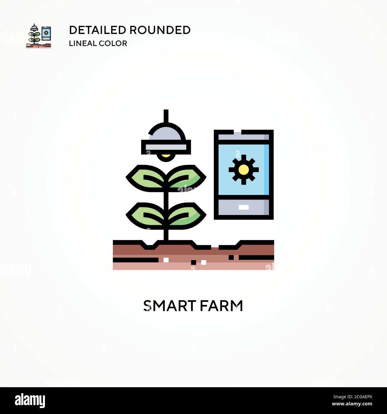 Smart farm vector icon. Modern vector illustration concepts. Easy to ...