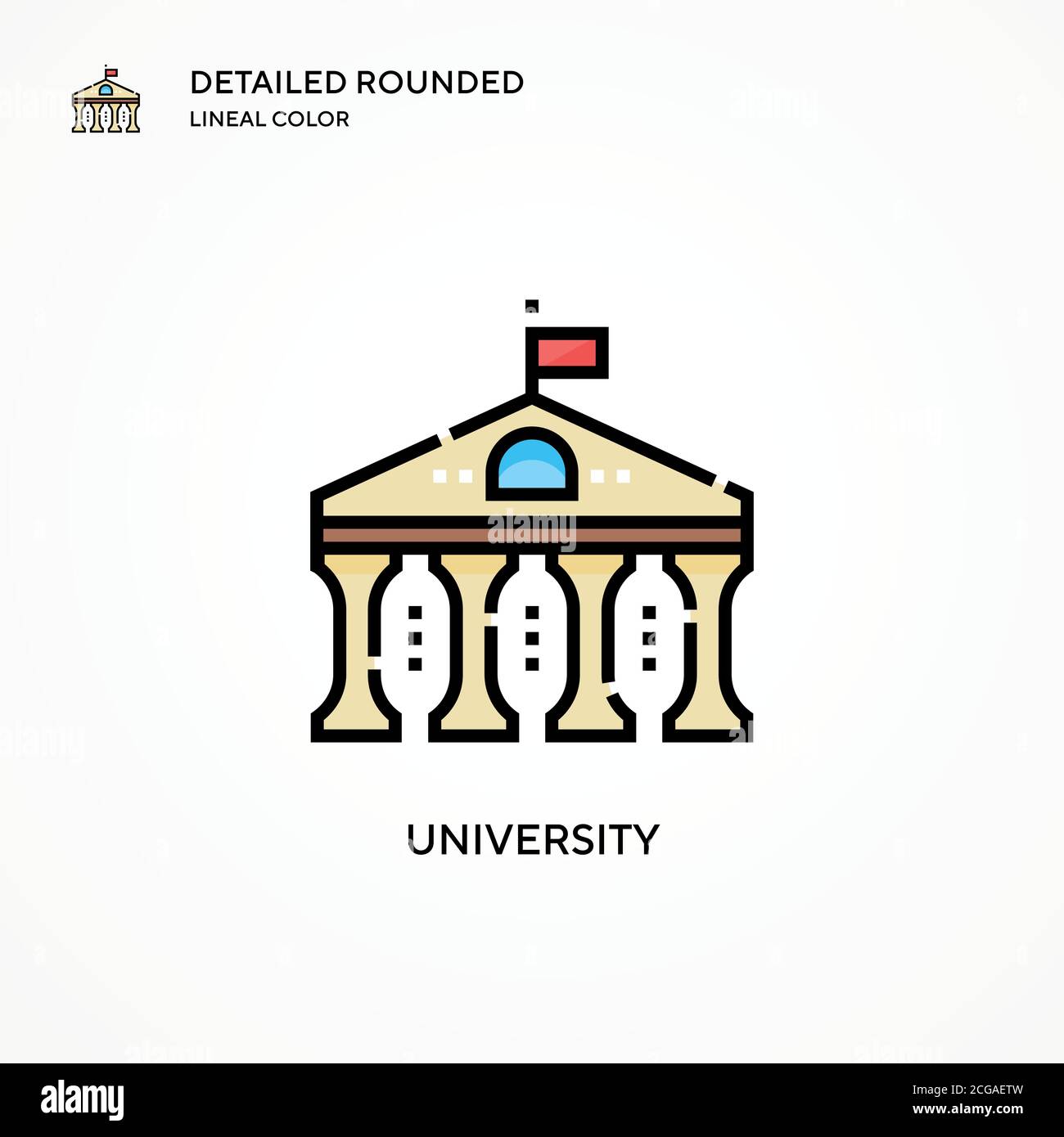 University vector icon. Modern vector illustration concepts. Easy to ...
