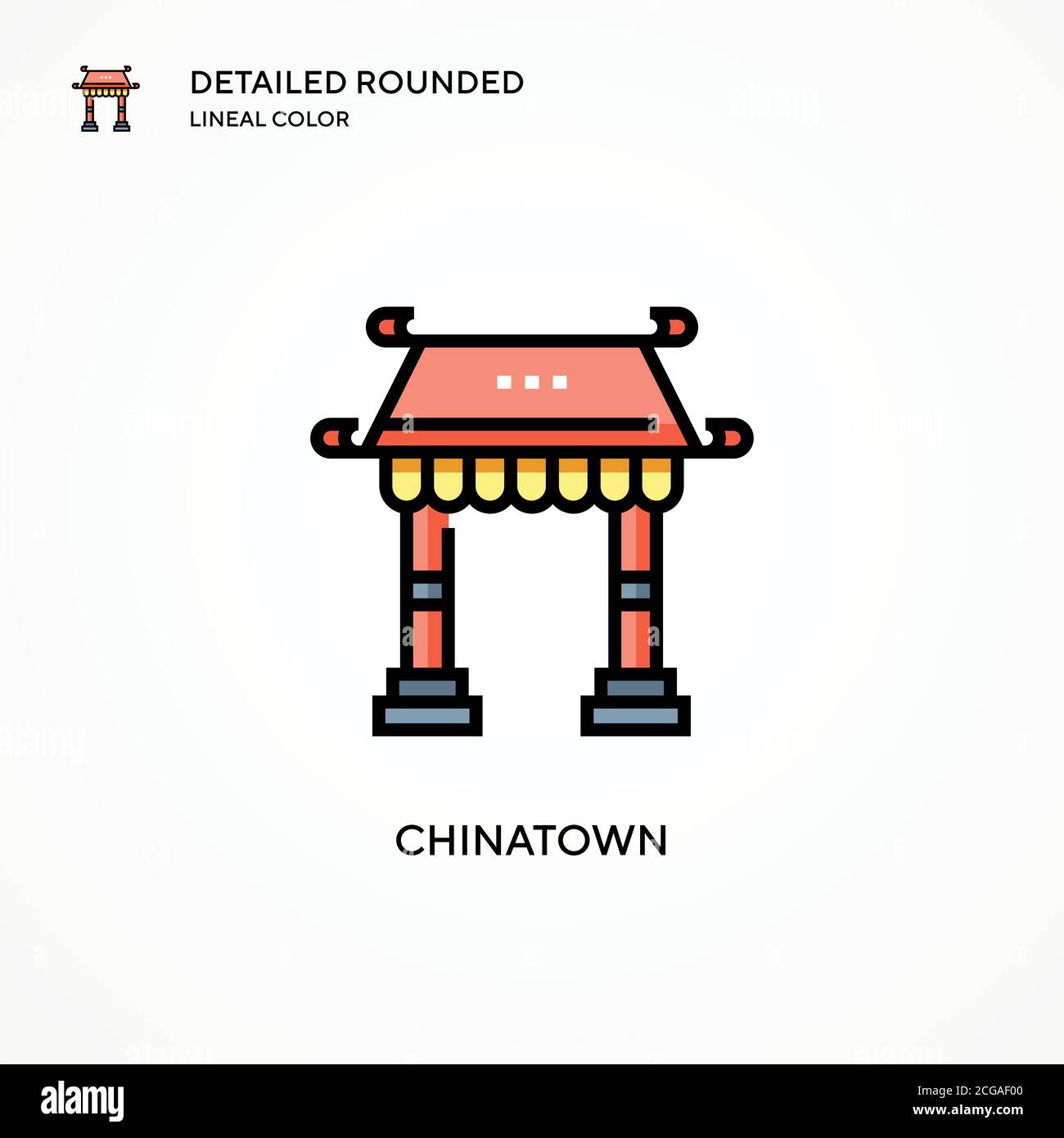 Chinatown gate singapore Stock Vector Images - Alamy
