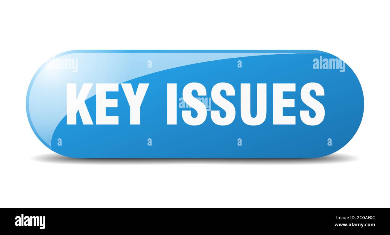 key issues button. rounded glass sign. sticker. banner Stock Vector ...