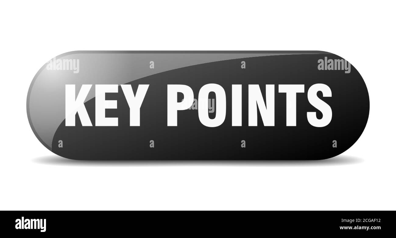 key points button. rounded glass sign. sticker. banner Stock Vector ...