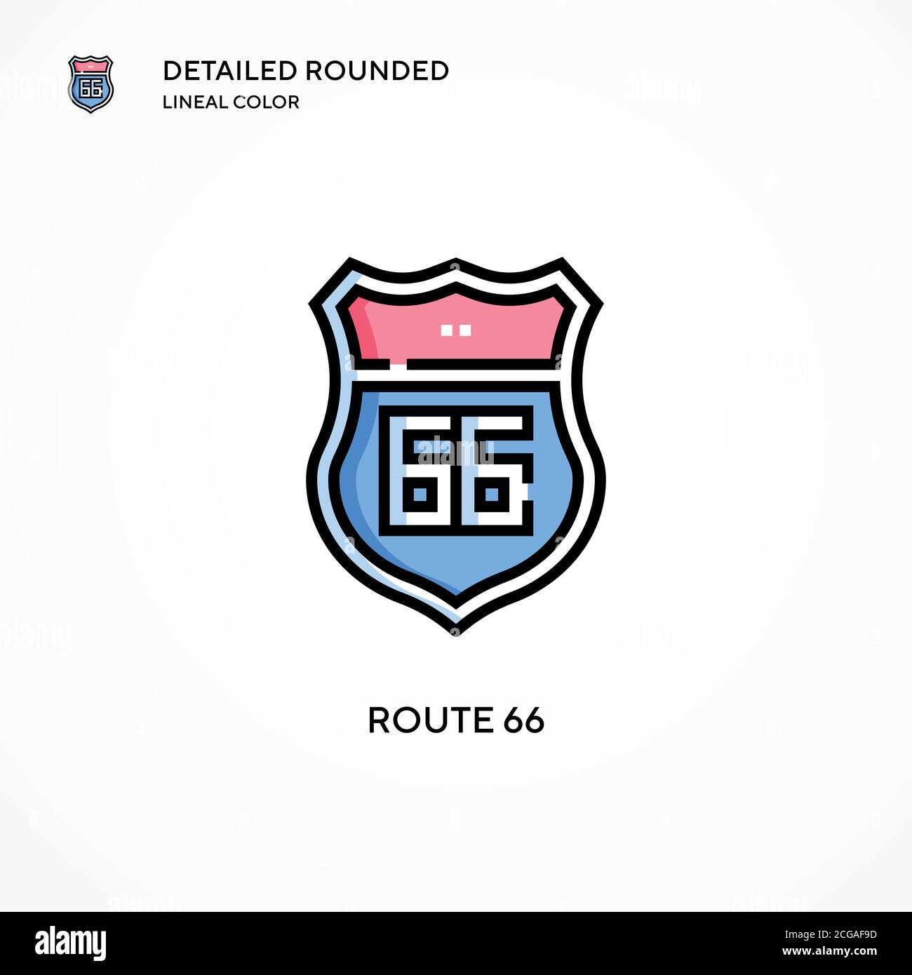 Route 66 vector icon. Modern vector illustration concepts. Easy to edit ...