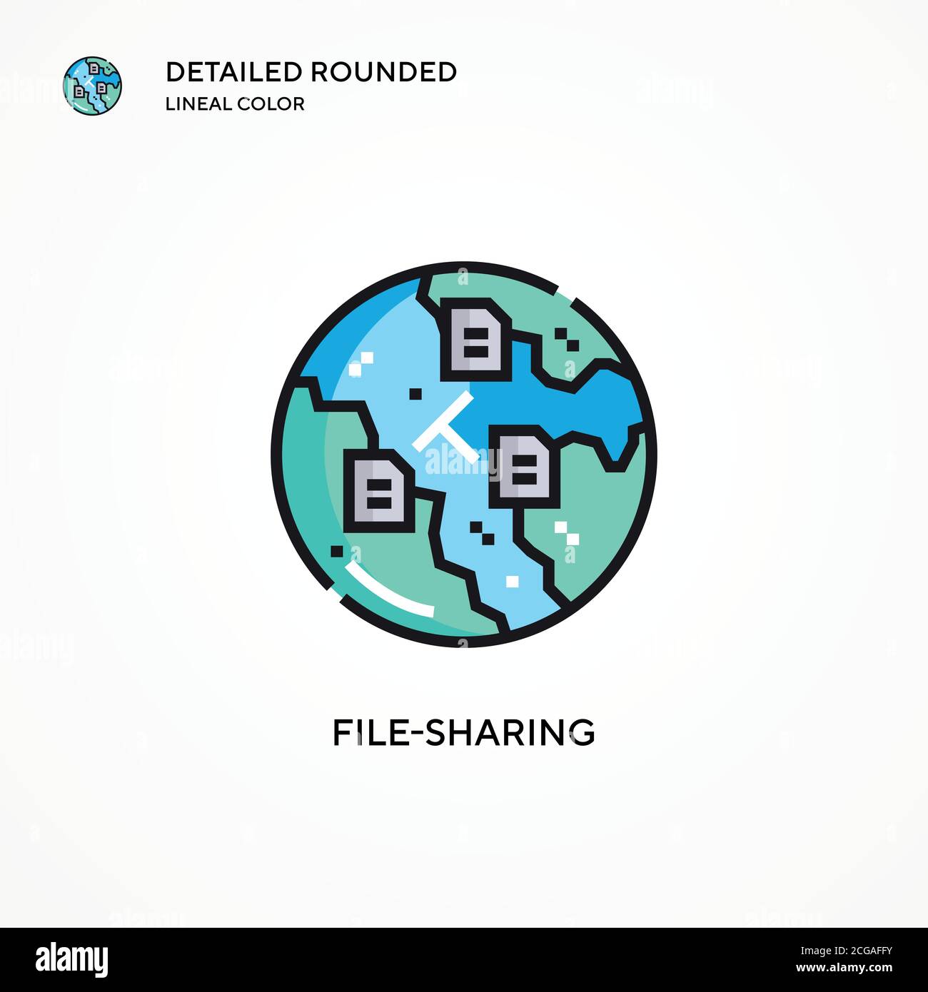 File-sharing vector icon. Modern vector illustration concepts. Easy to ...