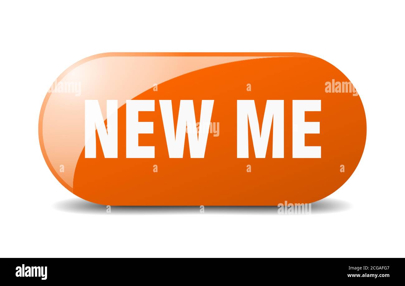 new me button. rounded glass sign. sticker. banner Stock Vector Image ...