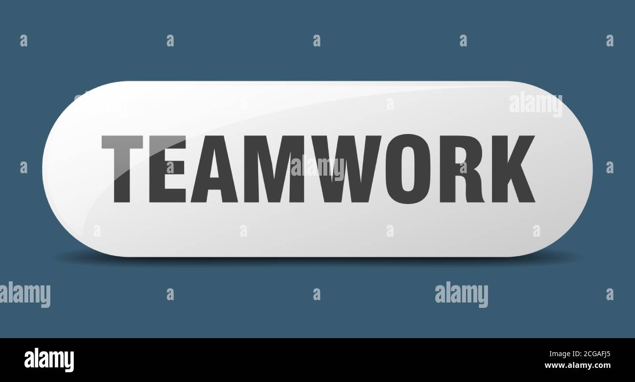 teamwork button. rounded glass sign. sticker. banner Stock Vector Image ...