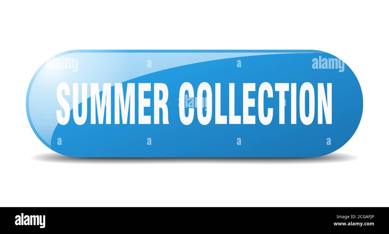 summer collection button. rounded glass sign. sticker. banner Stock ...
