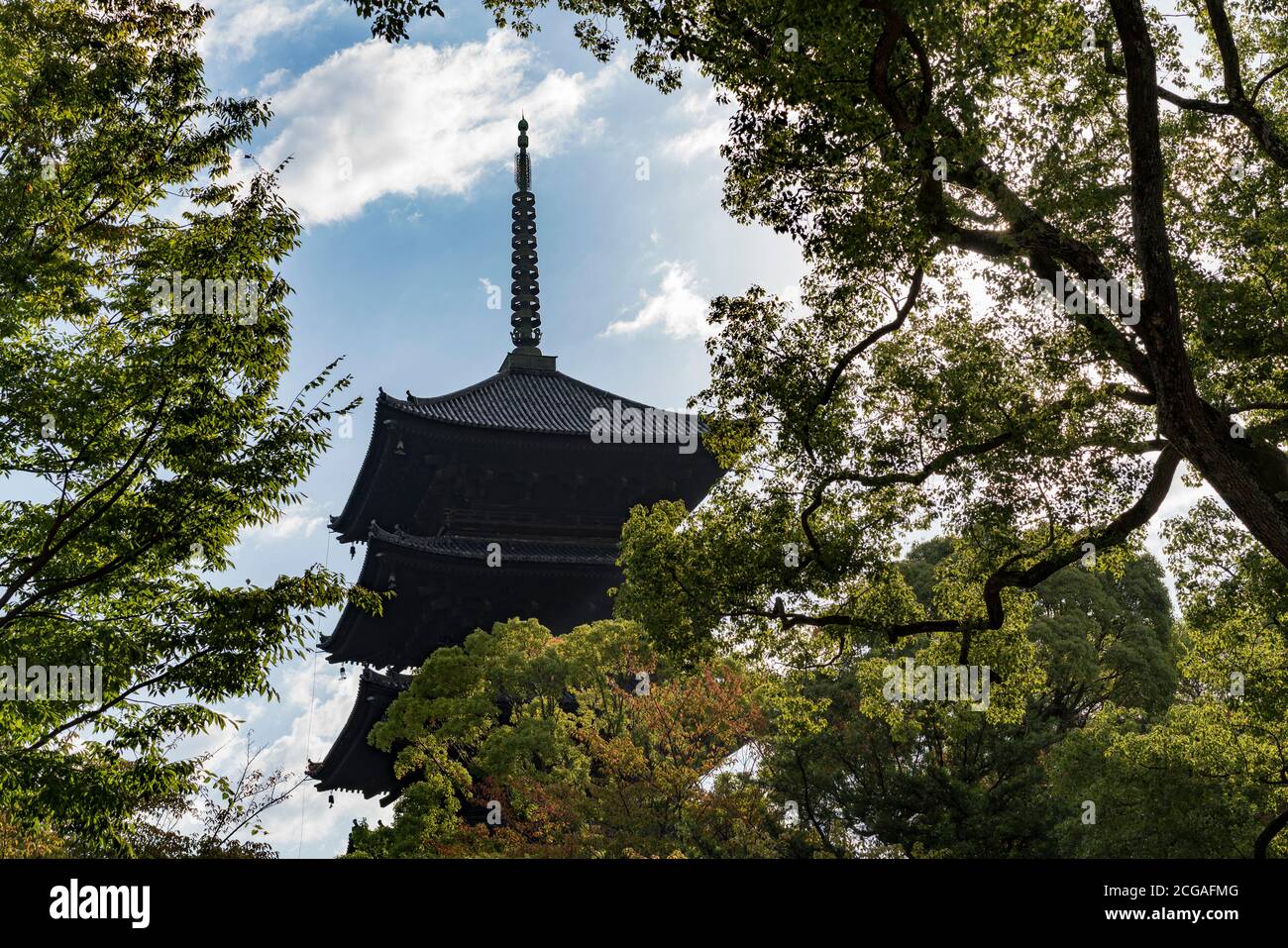 The five story pagoda at Toji (or To-ji) in Kyoto, Japan Stock Photo ...
