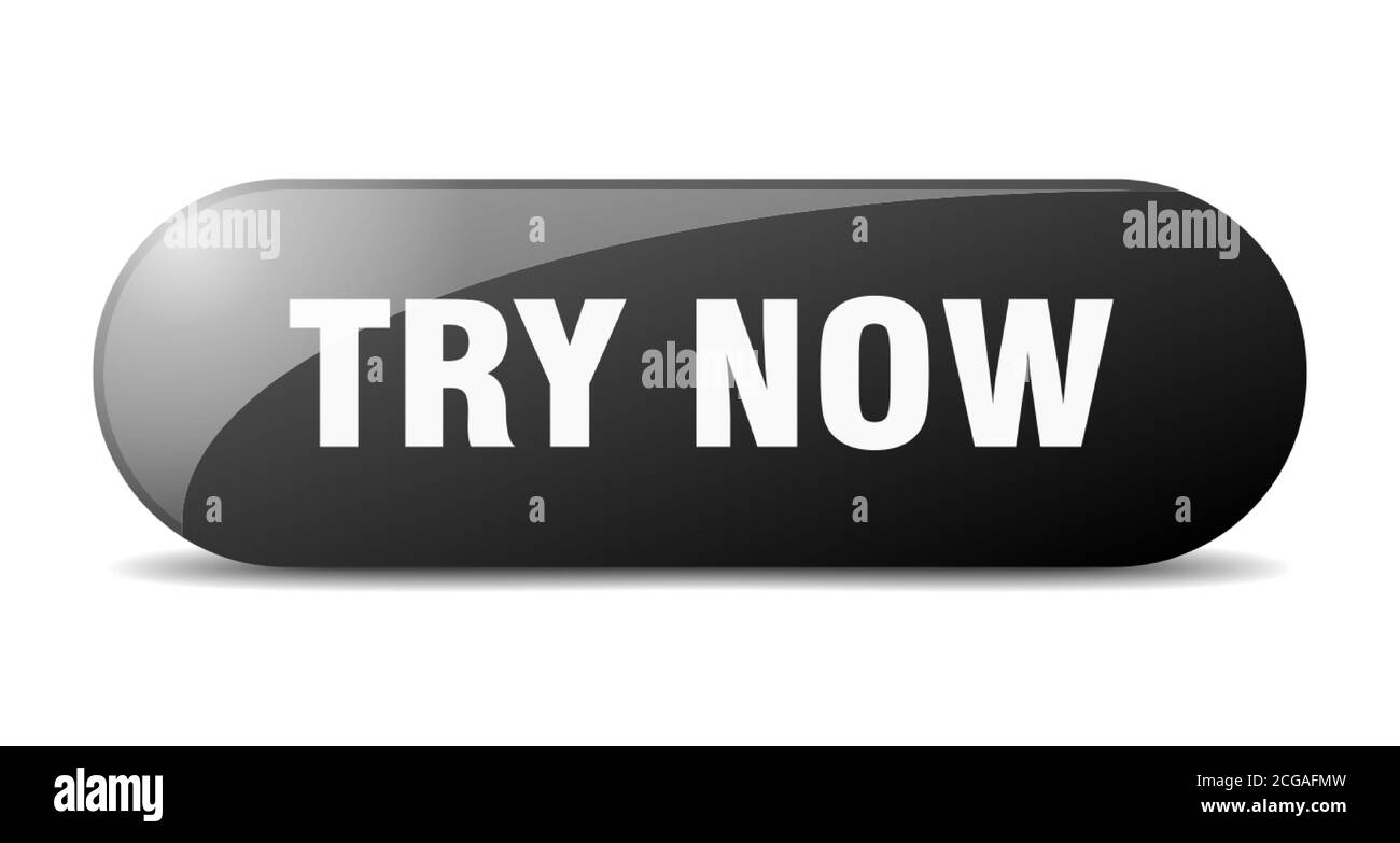try now button. rounded glass sign. sticker. banner Stock Vector Image ...