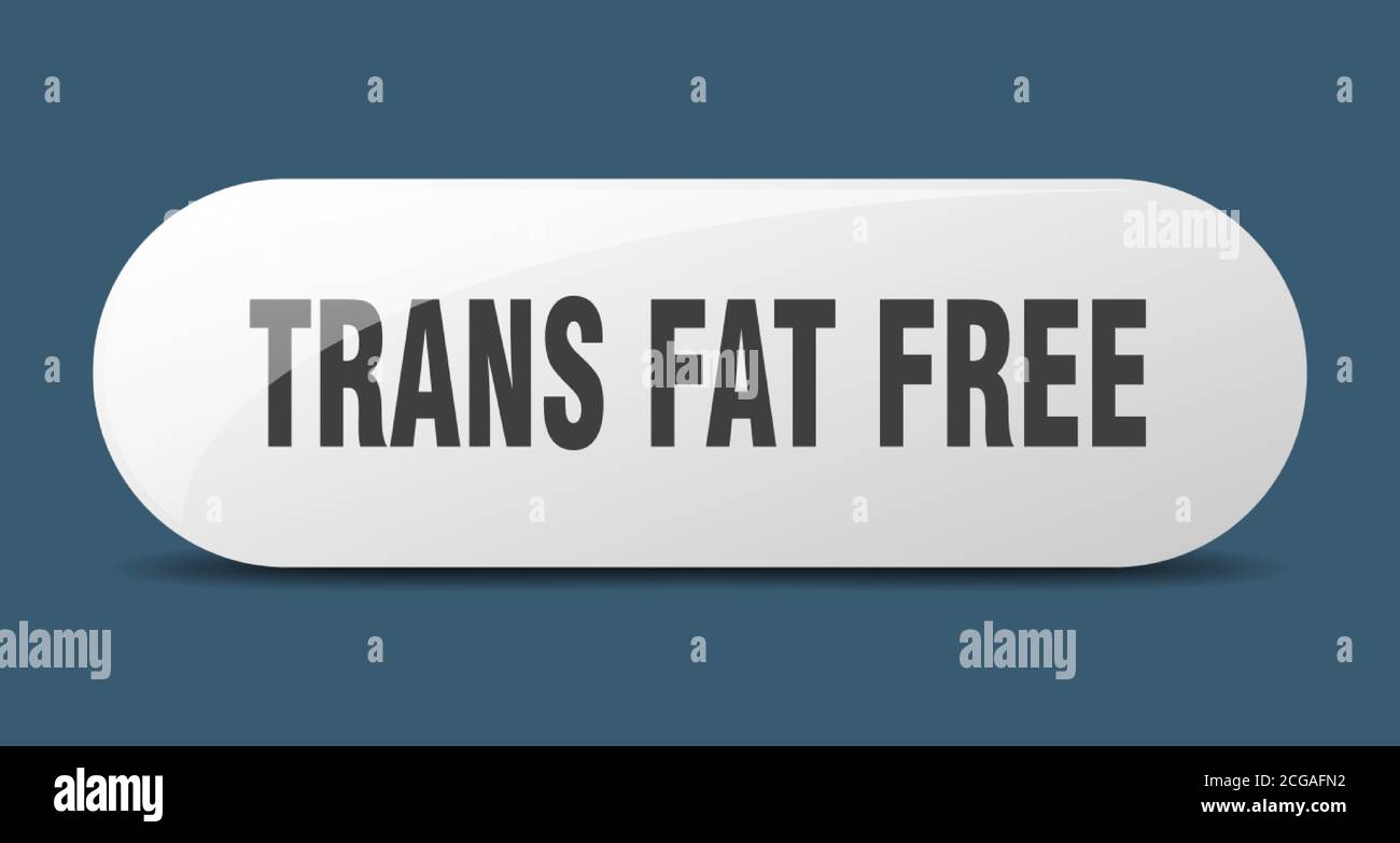 trans fat free button. rounded glass sign. sticker. banner Stock Vector ...