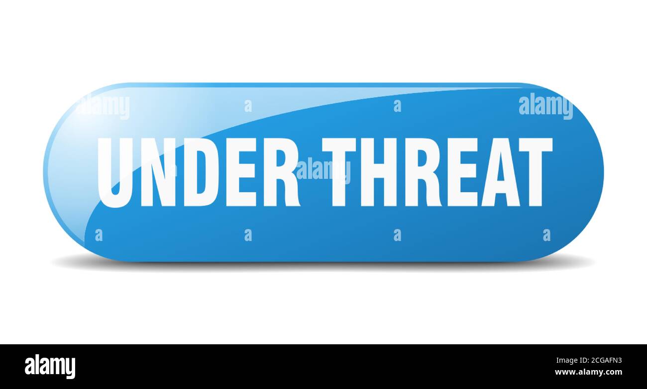 under threat button. rounded glass sign. sticker. banner Stock Vector ...