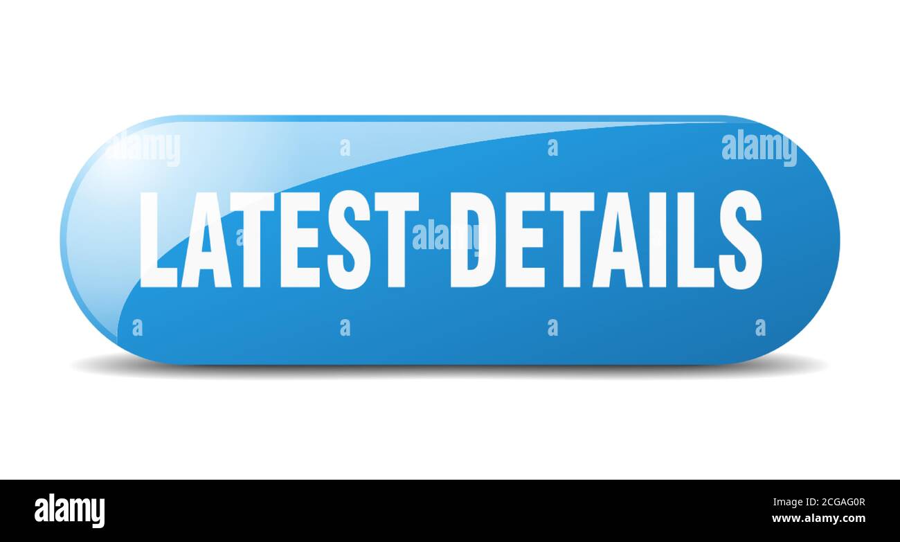 latest details button. rounded glass sign. sticker. banner Stock Vector ...