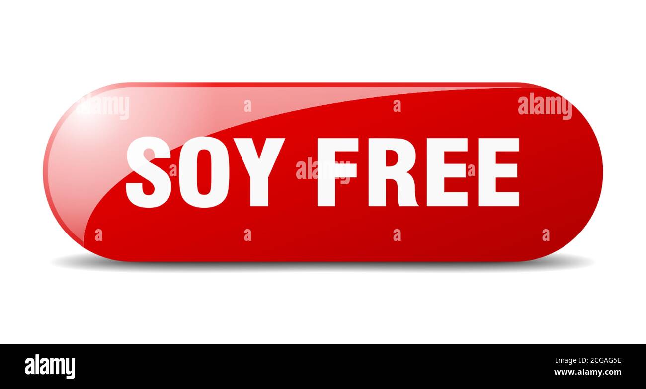 soy free button. rounded glass sign. sticker. banner Stock Vector Image ...
