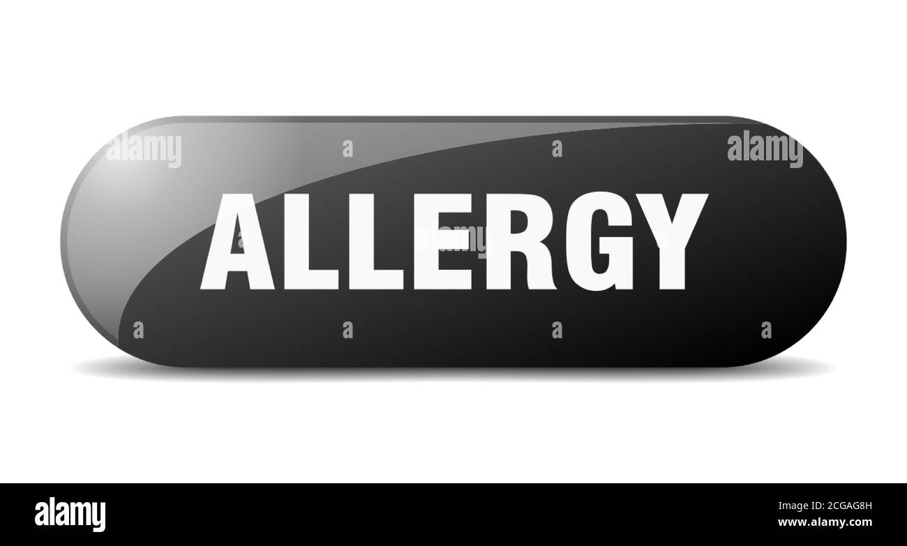 allergy button. rounded glass sign. sticker. banner Stock Vector Image ...